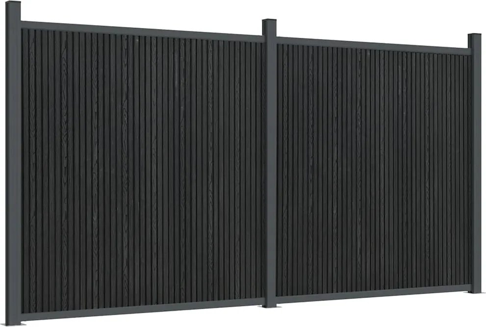 Plotový dílec šedý 353 x 186 cm WPC 3282790
