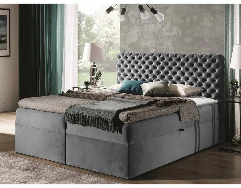Kontinentální postel Tigline, Rozměr postele: 160 x 200 cm, Barva:: Magic Velvet 2206