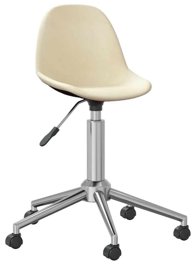 333457 vidaXL Otočná kancelářská židle krémová textil