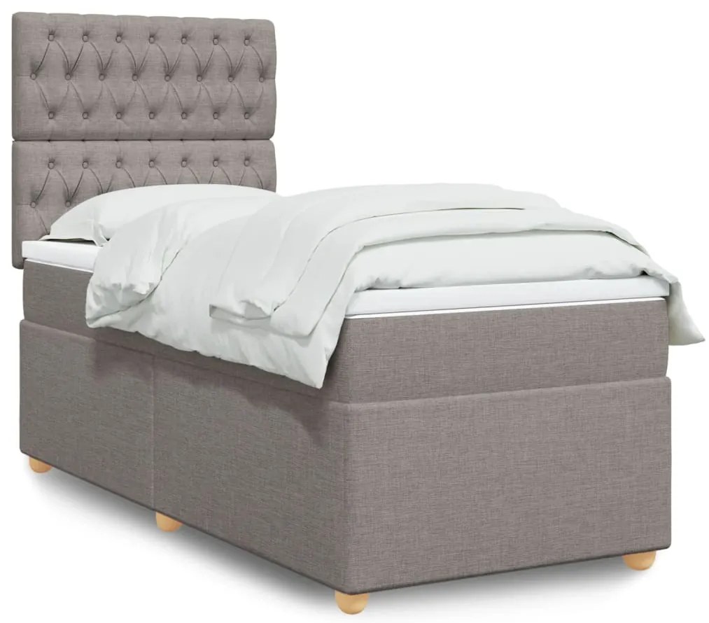 Box spring postel s matrací taupe 80x200 cm textil 3293418