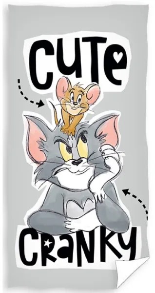 Carbotex Dětská osuška 70 × 140 cm ‒ Tom a Jerry Věčný boj