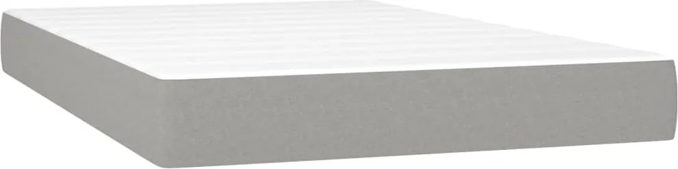 Box spring postel s matrací světle šedá 120 x 200 cm textil 3140601
