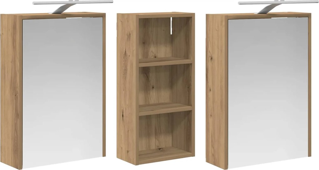 Sada koupelnových skříněk 3 ks 116 x 16 x 62,5 cm 3403823