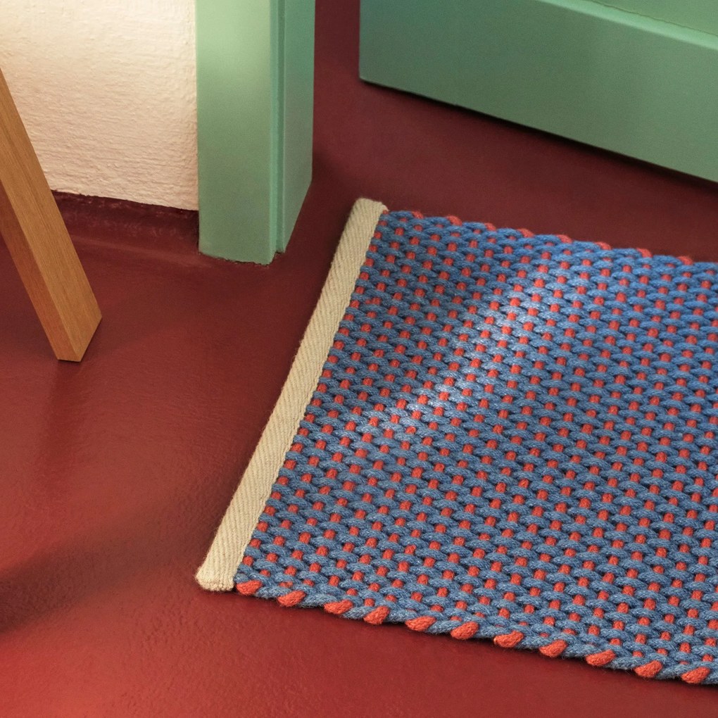 HAY Rohožka Door Mat, 70x50, Mat Blue