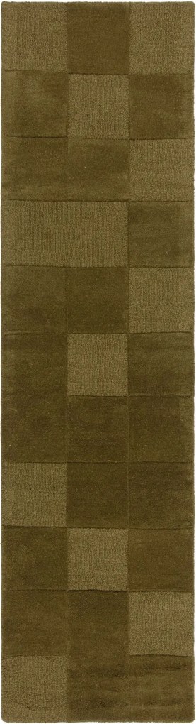 Flair Rugs, Běhoun Moderno Checkerboard Green, 60x230, zelená, chodba / předsíň