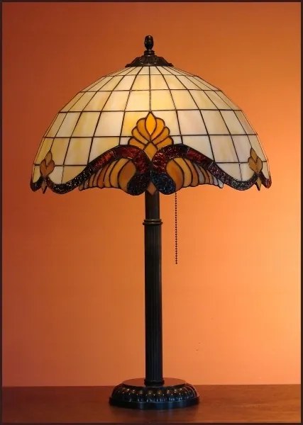 noční vitrážová stolní lampa Classic H-61 cm