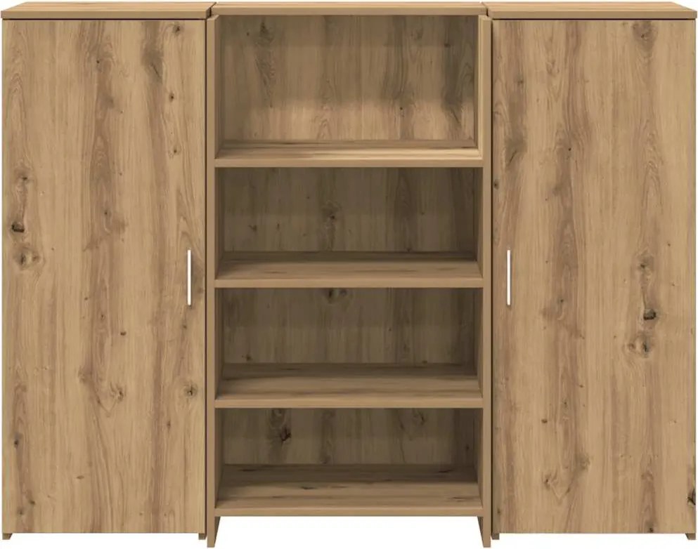 Recepční stůl dub artisan 135x50x103,5 cm kompozitní dřevo 3324195