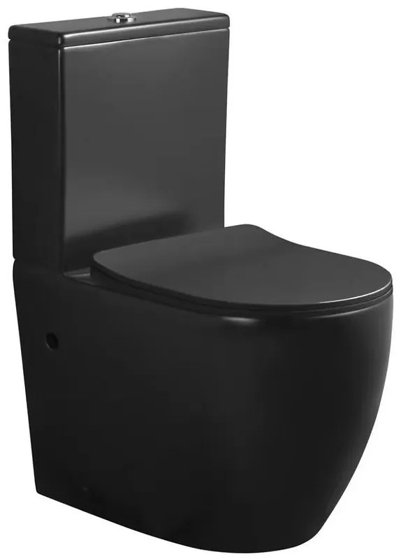 WC kombi bez splachovacího kruhu LVP1838 Vera Black