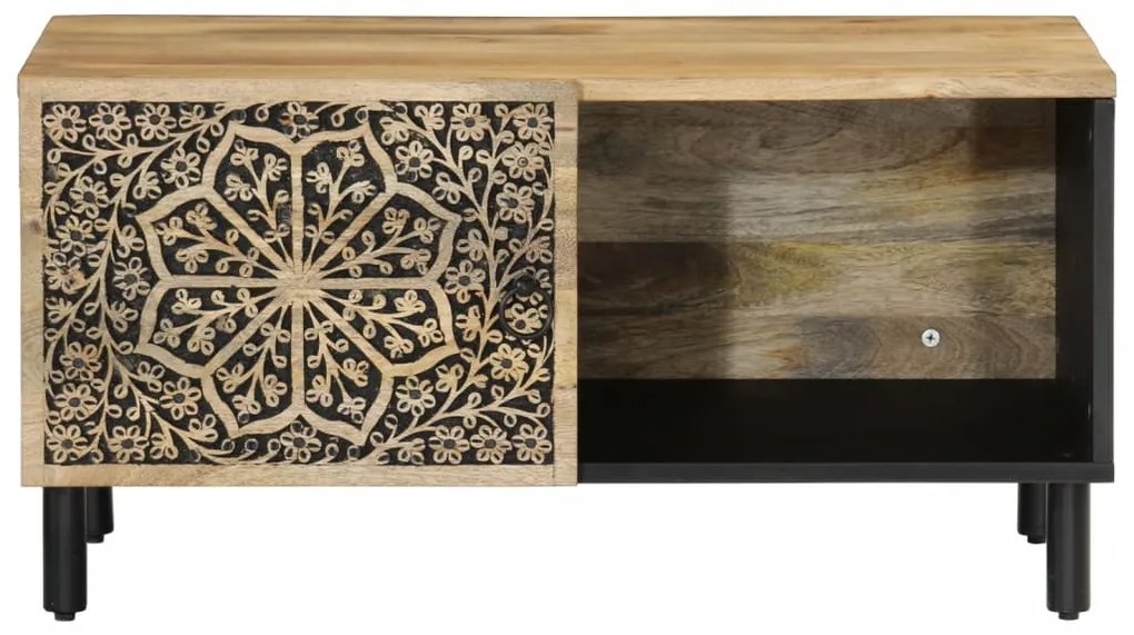 Konferenční stolek 80 x 50 x 40 cm masivní mangovníkové dřevo - Default Title