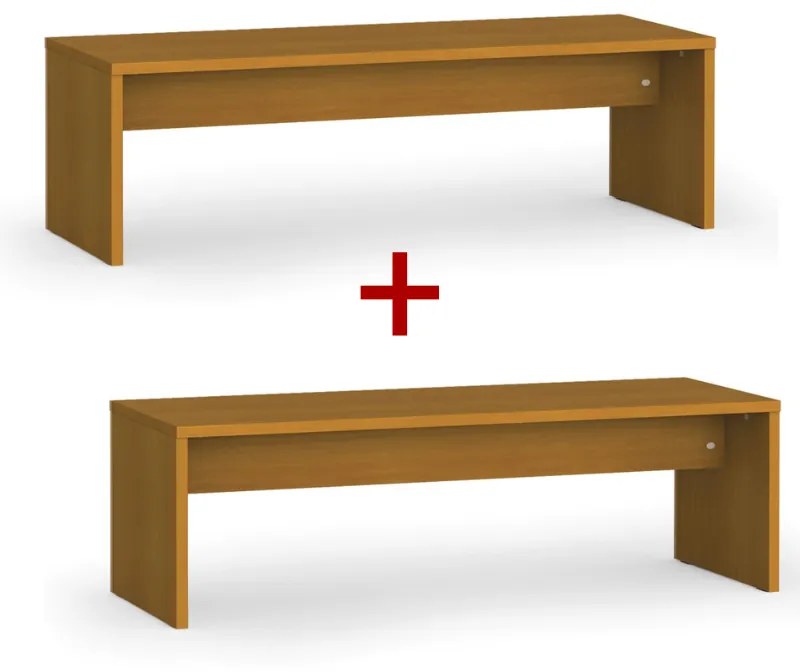Šatní lavice 1+1 ZDARMA, zesílená, délka 1500 mm, třešeň