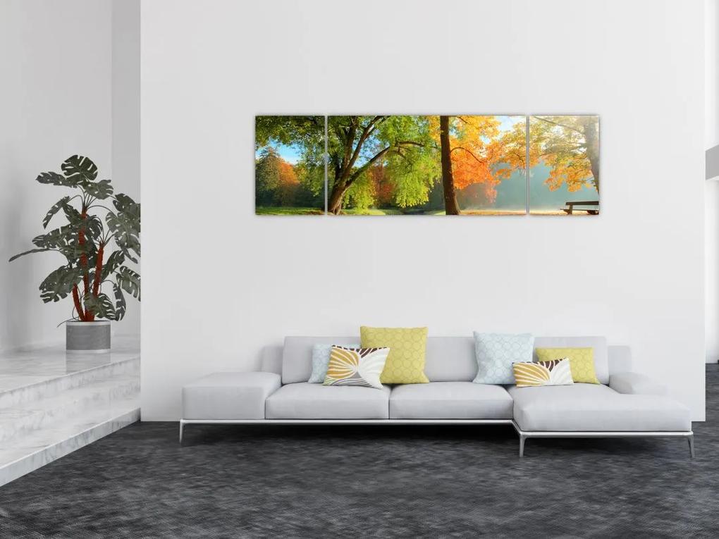 Obraz - Klidná podzimní krajina (170x50 cm)