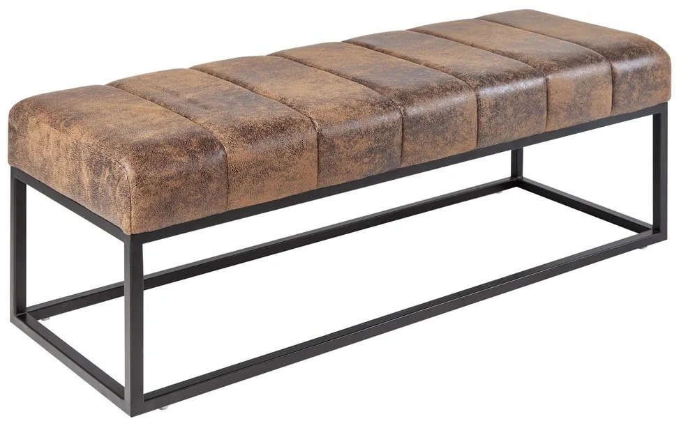 Designová lavice Halle 110 cm antik hnědá