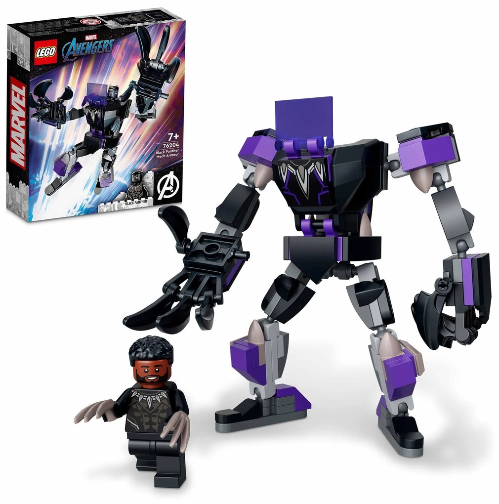 Lego stavebnice lego marvel 76204 black pantherovo robotické brnění