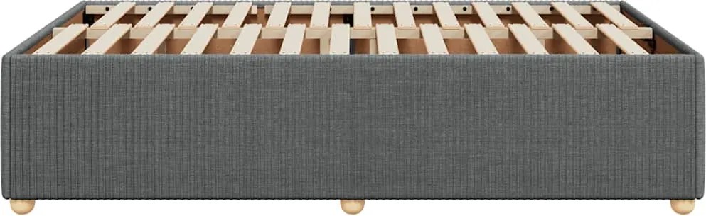 Rám postele bez matrací tmavě šedá 120x190 cm textil 3284922