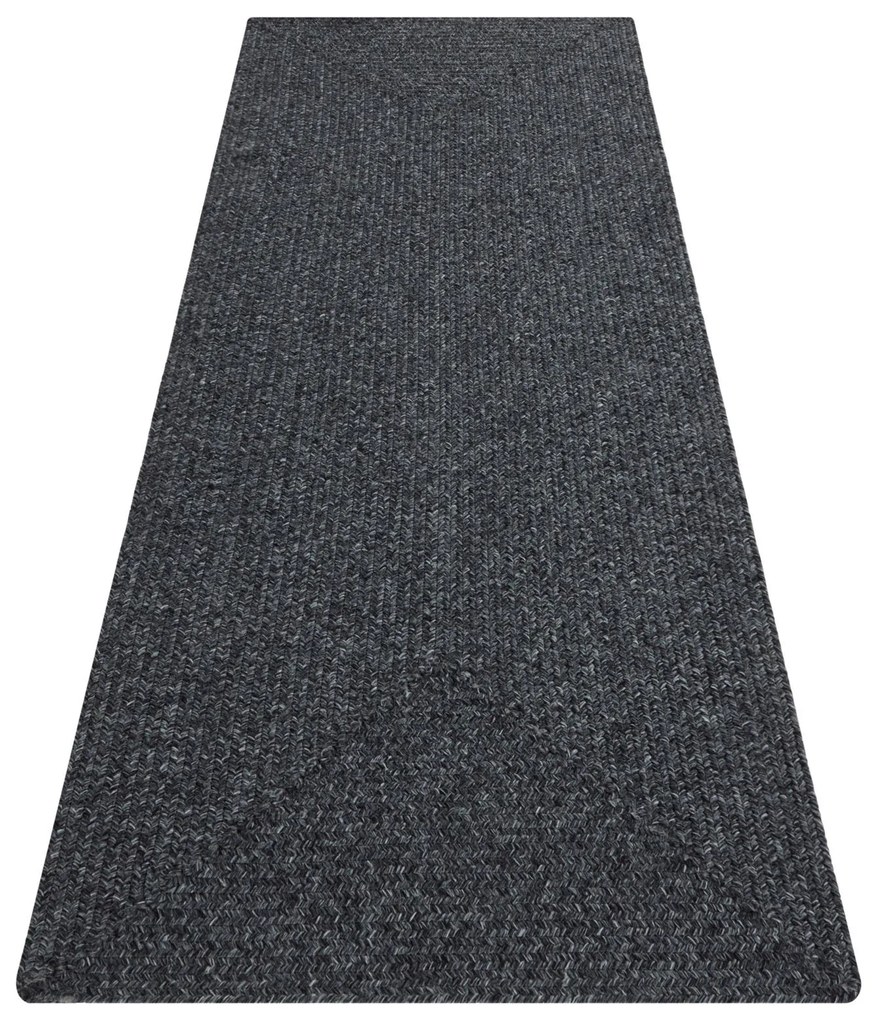 NORTHRUGS - Hanse Home koberce Kusový koberec Braided 105550 Dark Grey – na ven i na doma - 120x170 cm