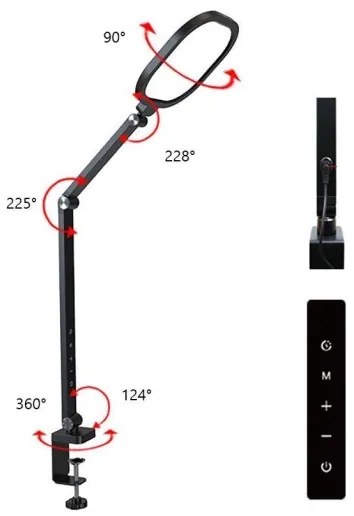 LED Stmívatelná dotyková flexibilní stolní lampa LED/15W/230V 3000-6500K CRI 96