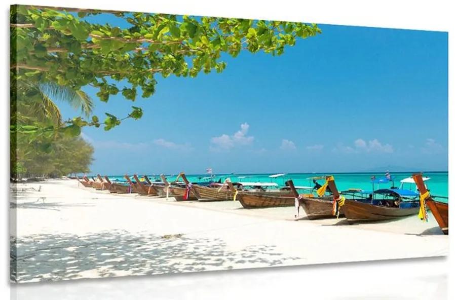 Obraz bílá písečná pláž na ostrově Bamboo Varianta: 120x80