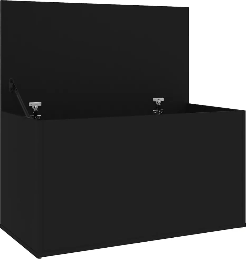 vidaXL Úložná truhla 84 x 42 x 46 cm kompozitní dřevo [803057] Barva: Černá
