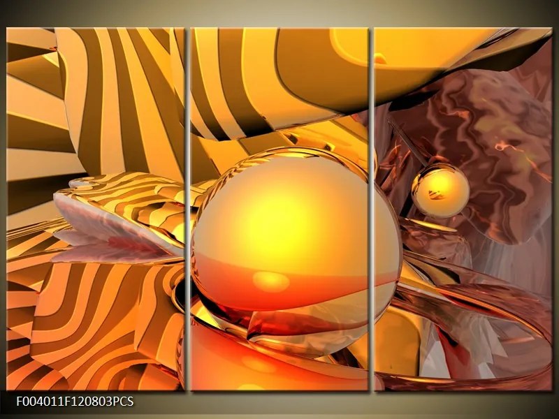 Abstraktní obraz oranžové koule (120x80 cm), 40 dalších rozměrů