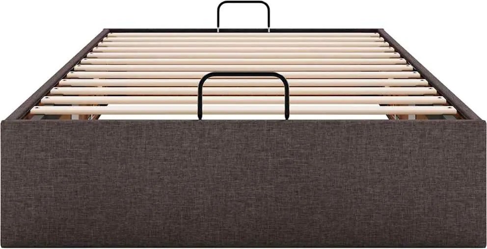 Osmanský rám postele bez matrací tmavě šedá 90x190 cm textil 3310843