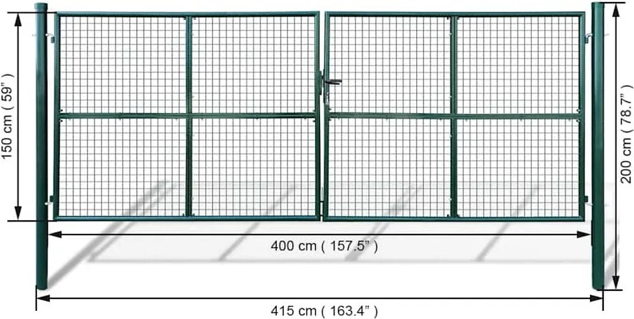 Pletivá zahradní branka 400 x 150 cm 141391