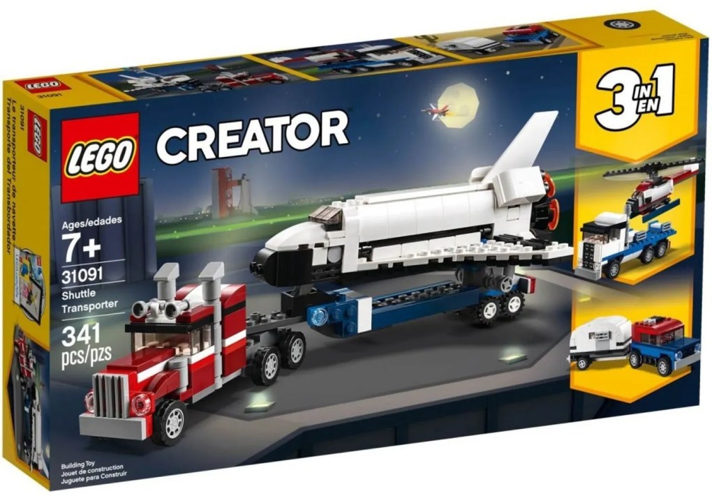 Lego stavebnice lego creator 31091 přeprava raketoplánu