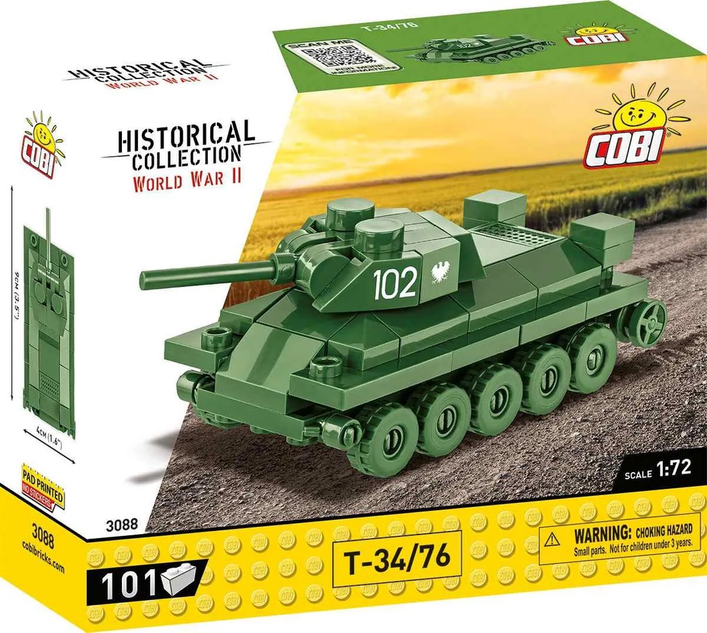Cobi 3088 sovětský tank t-34/76, 1:72