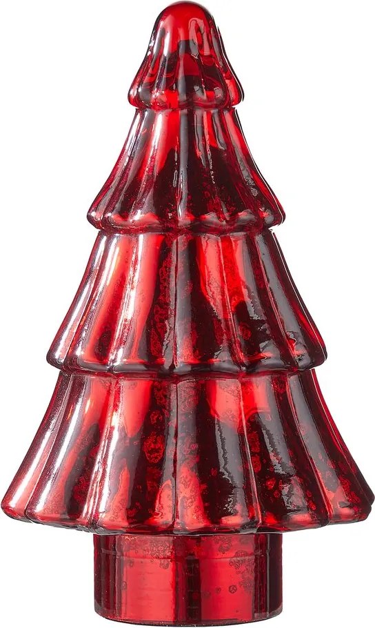 X-MAS Dekorační jedle skleněná 23 cm - červená