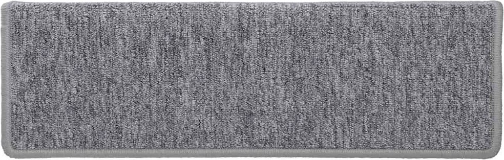 Schodové rohože 30 ks 65 x 21 x 4 cm světle šedé s obdélníkovým okrajem 3365778