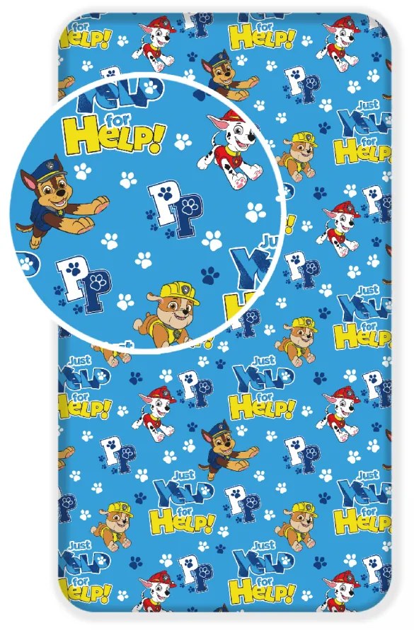 Vesna | Jerry Fabrics Prostěradlo Paw Patrol Help PP137 Bavlna 90x200