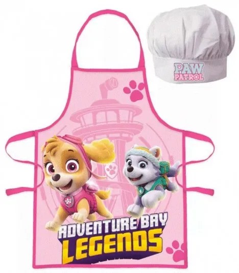 Javoli - Dětská / dívčí zástěra a kuchařská čepice Tlapková patrola Paw Patrol - Skye a Everest