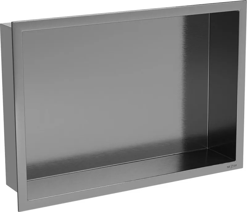 Mexen X-Wall-R nástěnná police s límcem 45 x 30 cm, kartáčovaná gun gray - 19E0453010