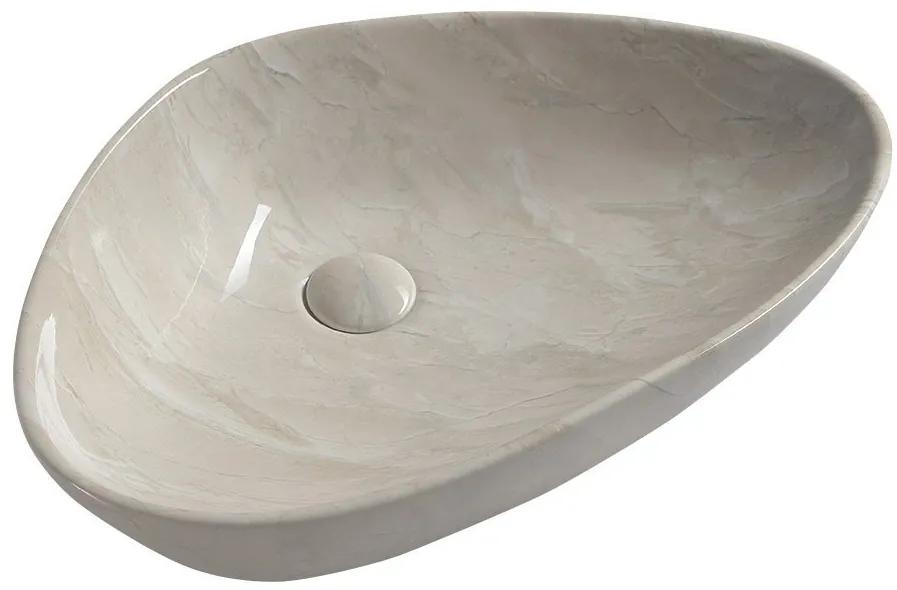 Sapho DALMA keramické umyvadlo na desku, 58,5x39 cm, marfil