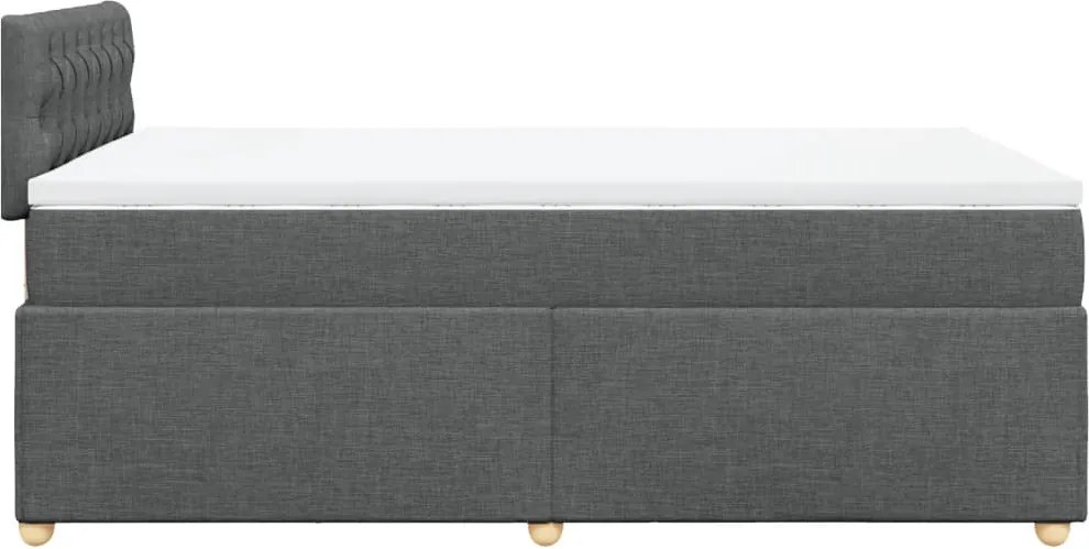 Box spring postel s matrací tmavě šedá 120x190 cm textil 3286627