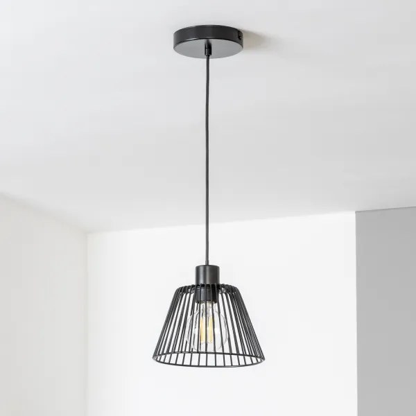 Brilagi - LED Lustr na lanku CERIA WIRE 1xE27/40W/230V pr. 21 cm černá