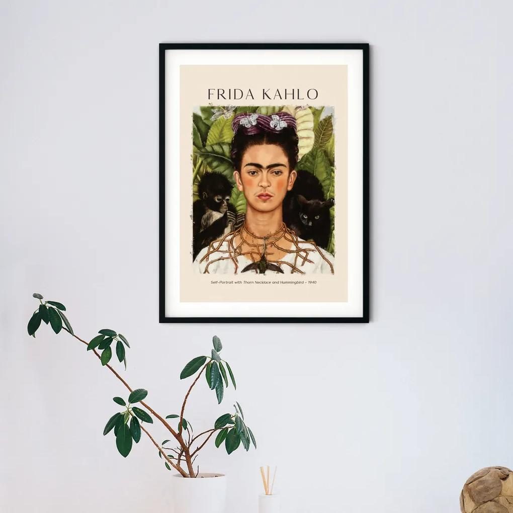 Frida Kahlo - Autoportrét s opicemi 1940 40 x 50 cm
