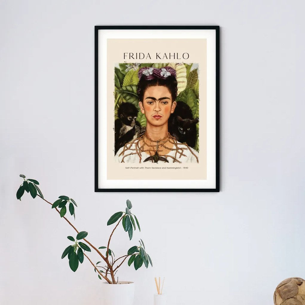 Frida Kahlo - Autoportrét s opicemi 1940 A4 (21 x 29,7 cm)