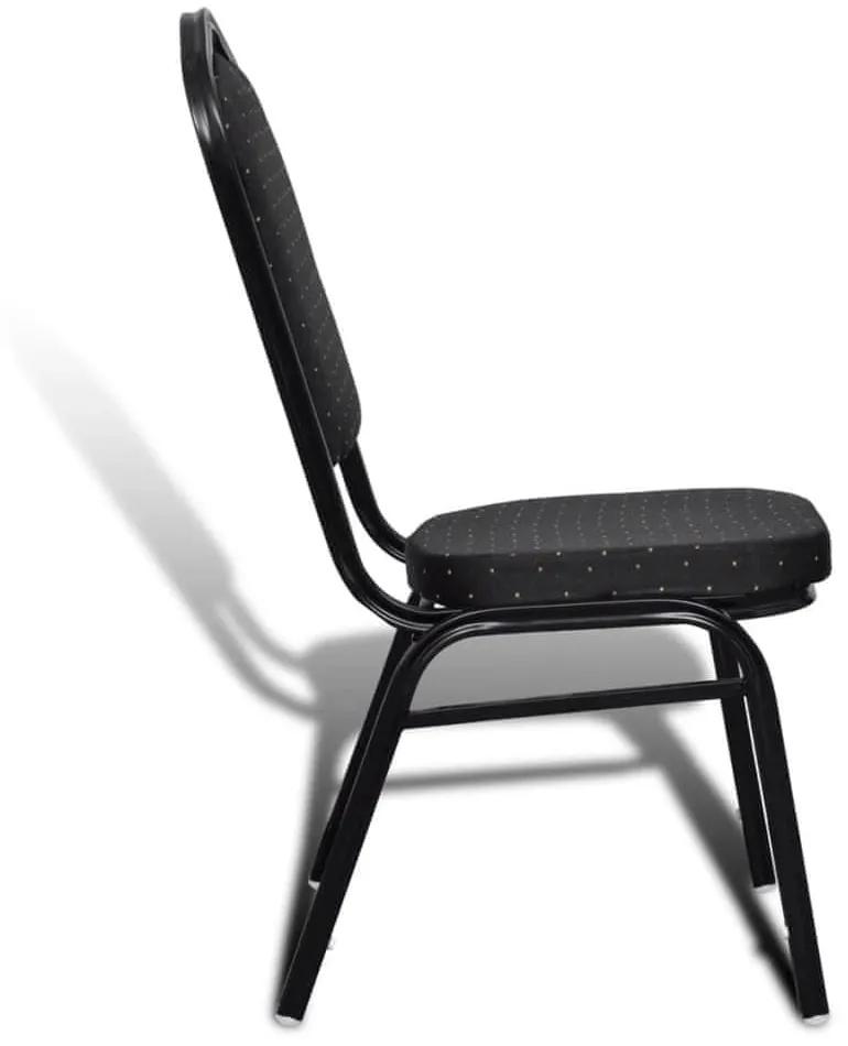 Petromila Jídelní židle 20 ks černé textil