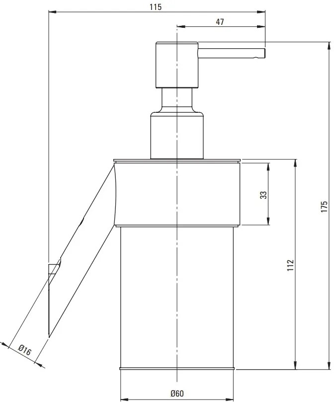 Deante Silia, dávkovač mýdla 250ml, grafitová, DEA-ADI_D421