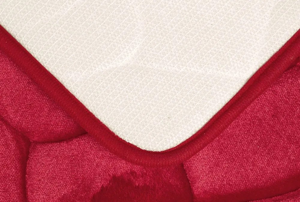 BO-MA, Protiskluzová koupelnová předložka 3D 0133 Red, 40x50, červená, koupelna