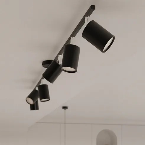 Stropní svítidlo SOLLUX LEMMI 4L černé GU10 4x10W bez žárovky SL.1168
