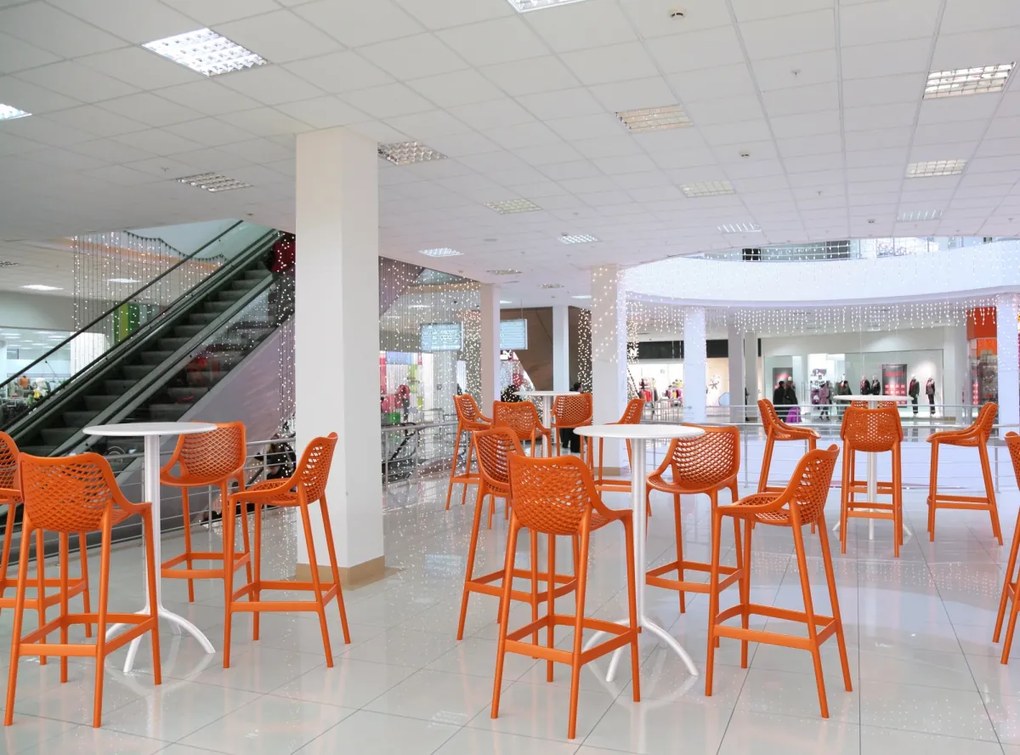 Plastová barová židle Air - Oranžová