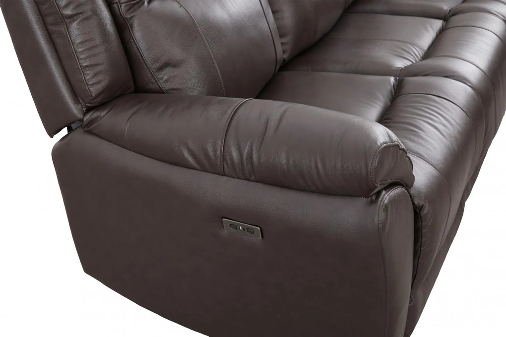 FALCO Sedací souprava Komfort – pravá kůže a elektrický relax