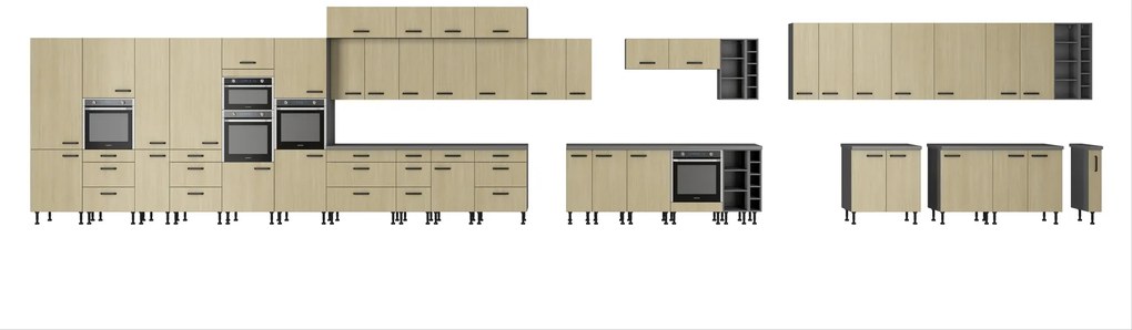 Kuchyňská skříň SCANDI 60 DKS-215 3S 1F