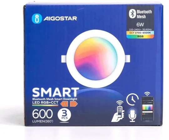 Aigostar-SADA 3xLED RGBW Stm. podhl. svítidlo MESH 6W/230V 2700K-6500K pr.11,5cm