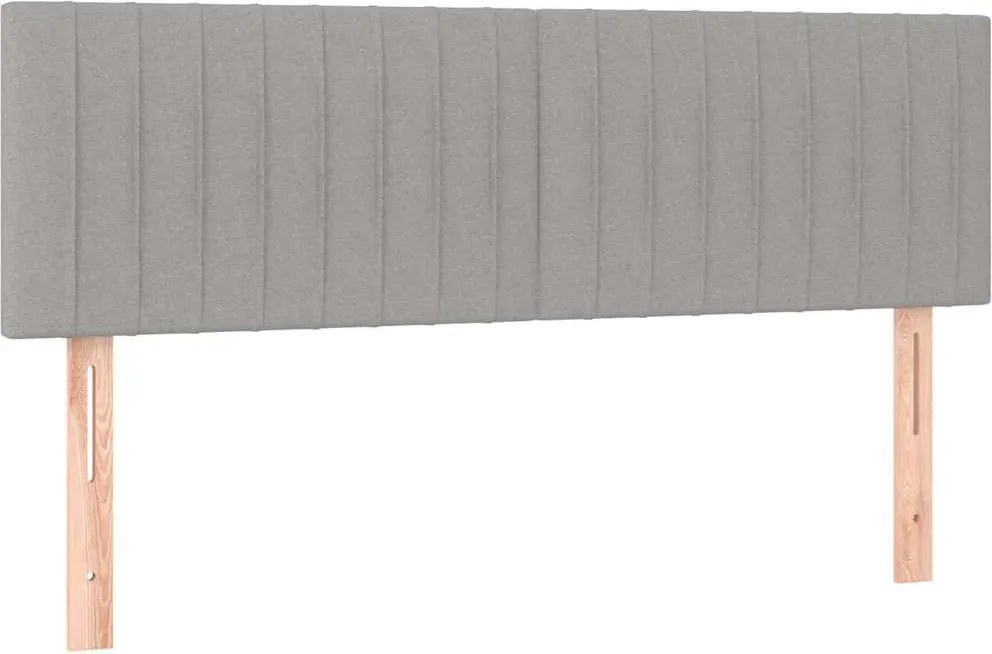 Box spring postel s matrací světle šedá 140 x 200 cm textil 3126965