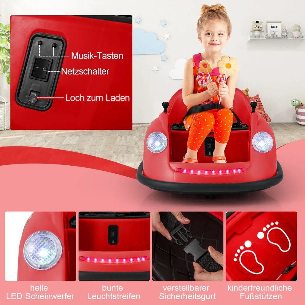 Costway 12 V Bumper Car Dětské elektrické auto do nárazníku s dálkovým ovládáním