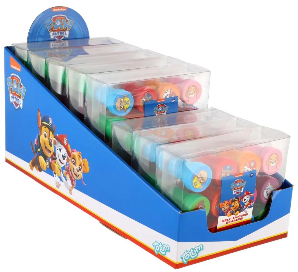 Lowlands Razítka samobarvící 12ks plast Paw Patrol/Tlapková patrola v blistru 12x9cm 10ks v boxu