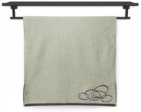 Veba Ručník a osuška Nora elipsy 450g/m2  Osuška Nora elipsy 70x140 cm světle zelená