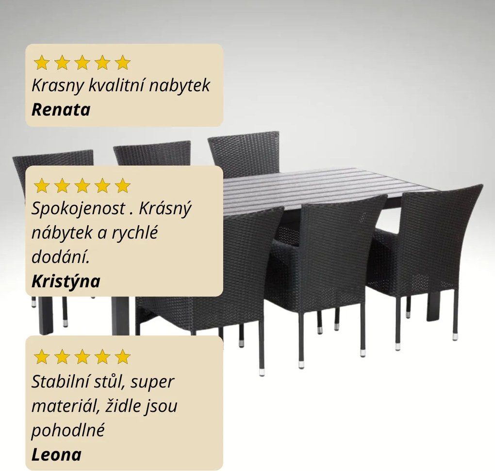 Vikio Zahradní jídelní set 180x90 cm pro 6 osob DT252
